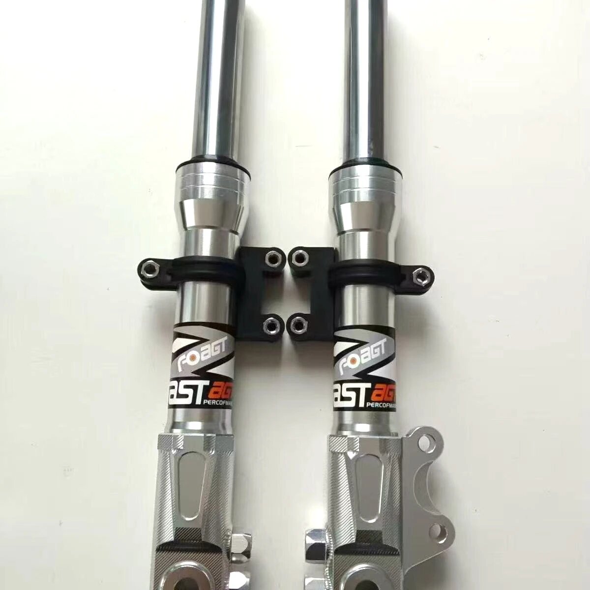 Универсальный передний амортизатор с ЧПУ для мотоциклов, 27-ядерный, 360/400 27 core 360mm Silver