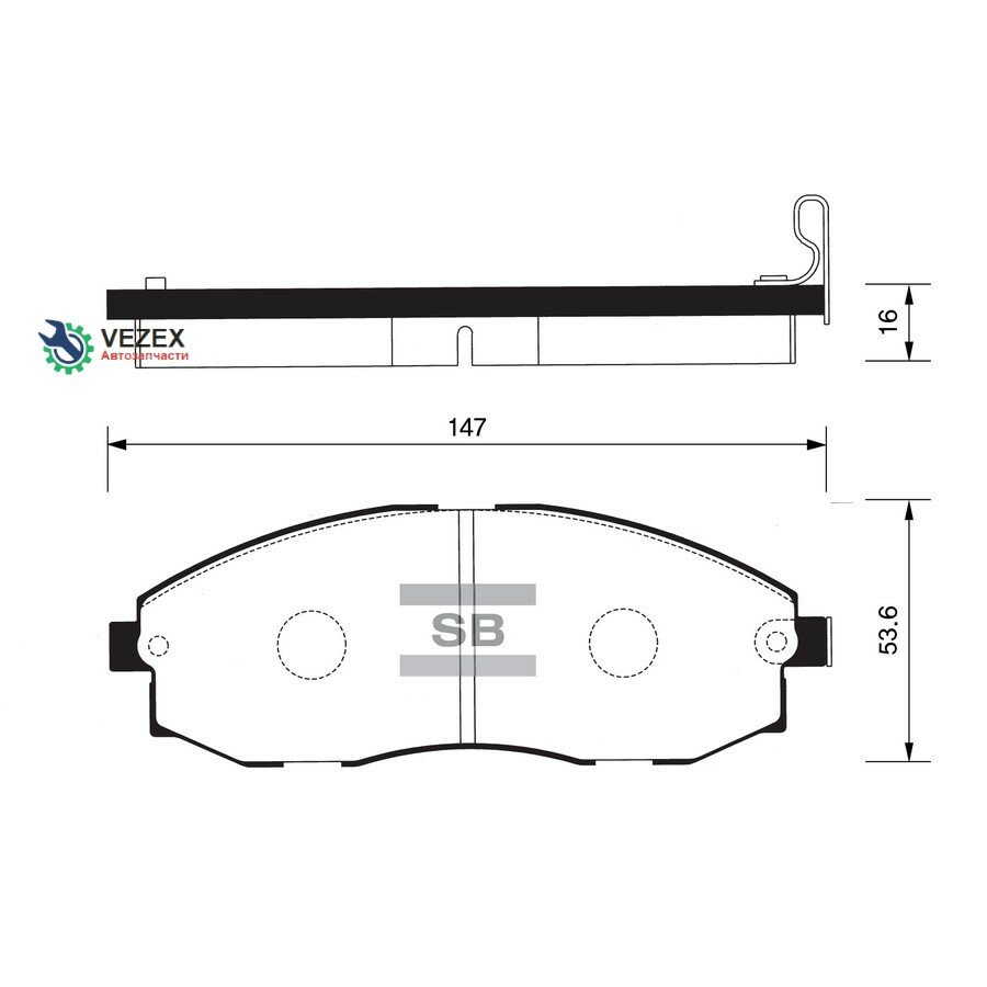 SANGSIN BRAKE SP1099 Колодки тормозные дисковые