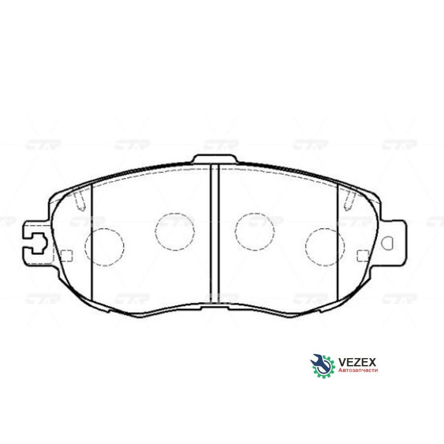 CTR GK1037 Колодки тормозные, передние (Старый CKT23)