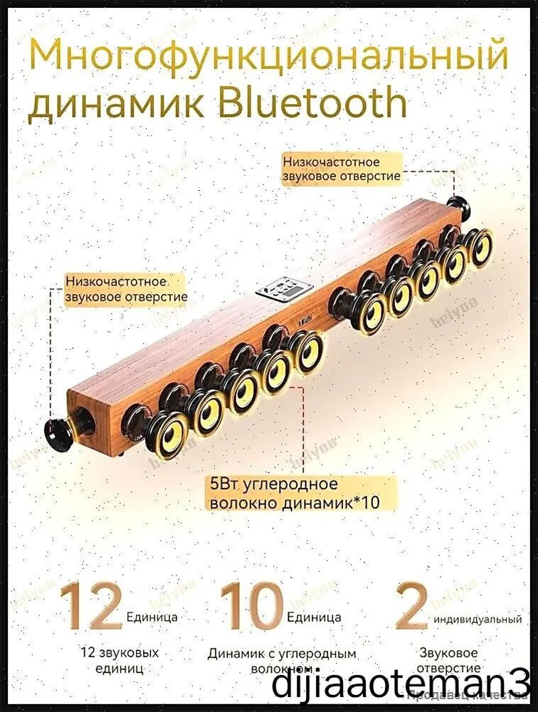 Эхо-стена M10 деревянный динамик, беспроводное аудио для домашнего кинотеатра
