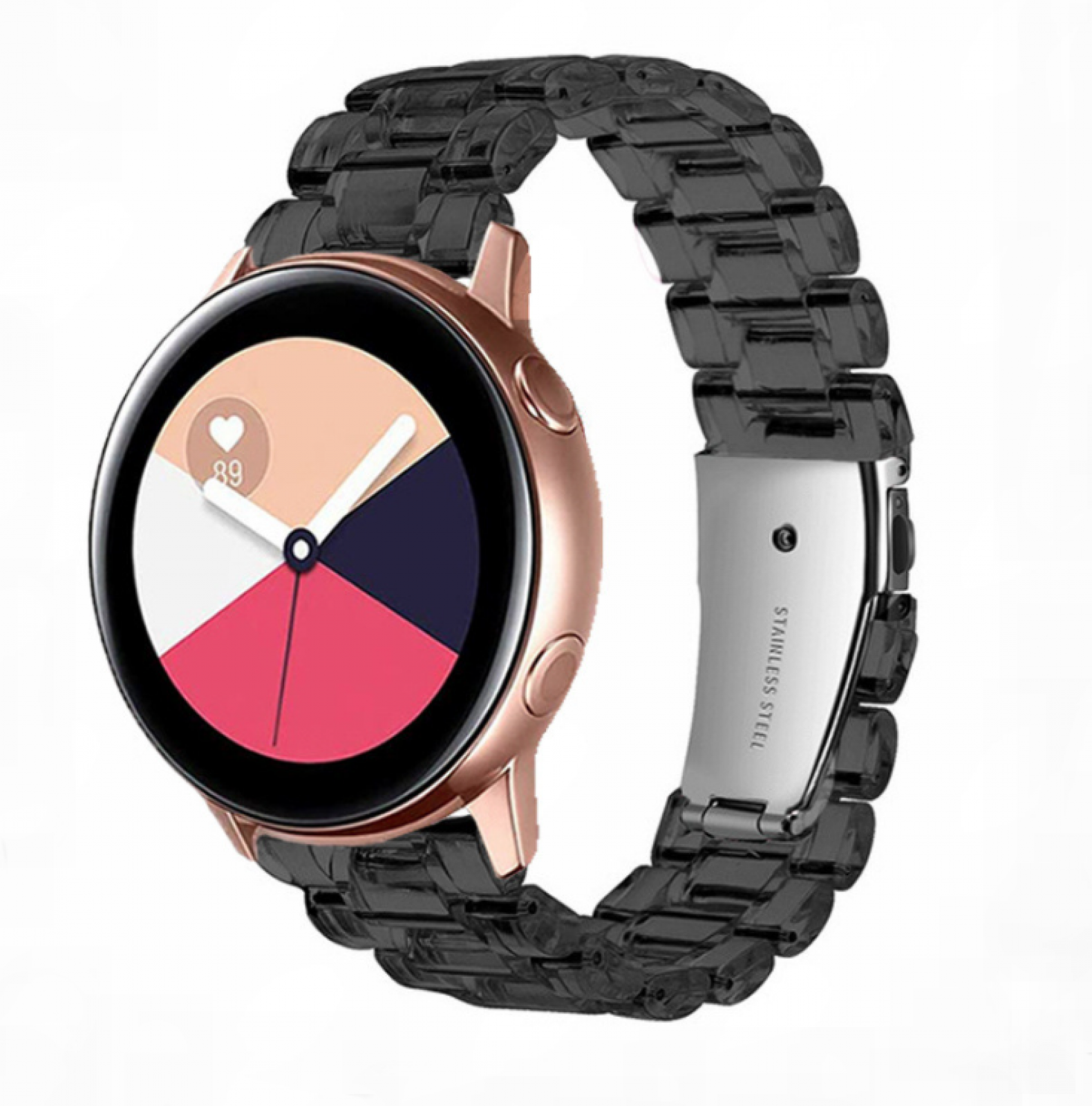 Сменный ремешок MyPads из смолы канифоль для умных часов HUAWEI Watch 3 быстросъемный черный