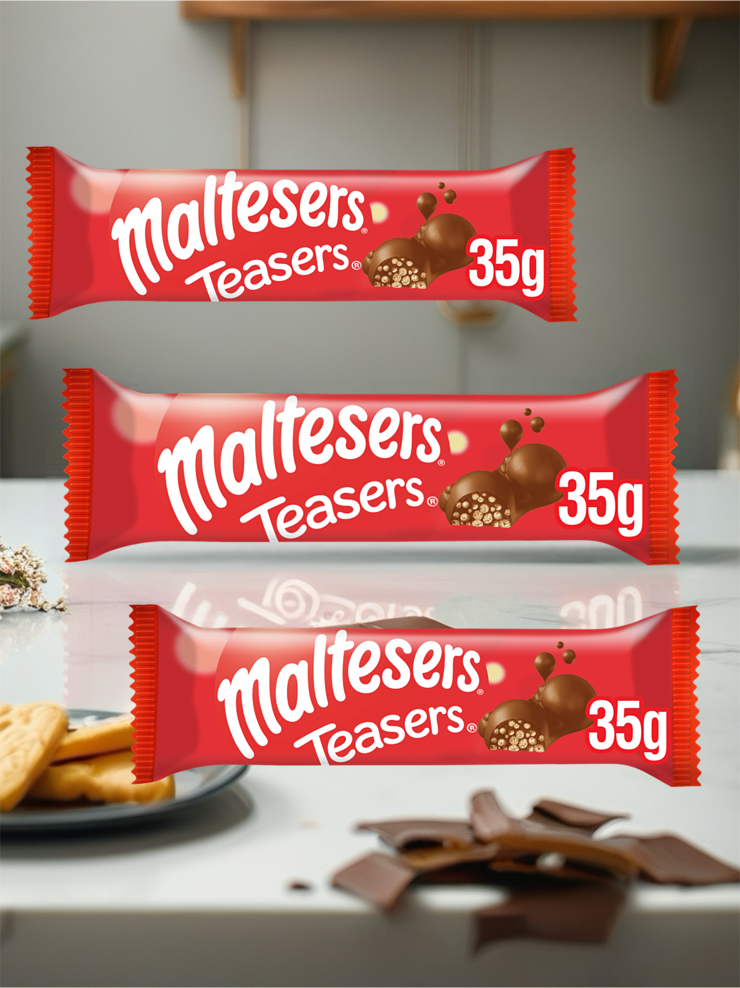 Maltesers Teasers Шоколадный батончик Мальтизерс "Тизерс", 35г х 3 шт (Нидерладны)
