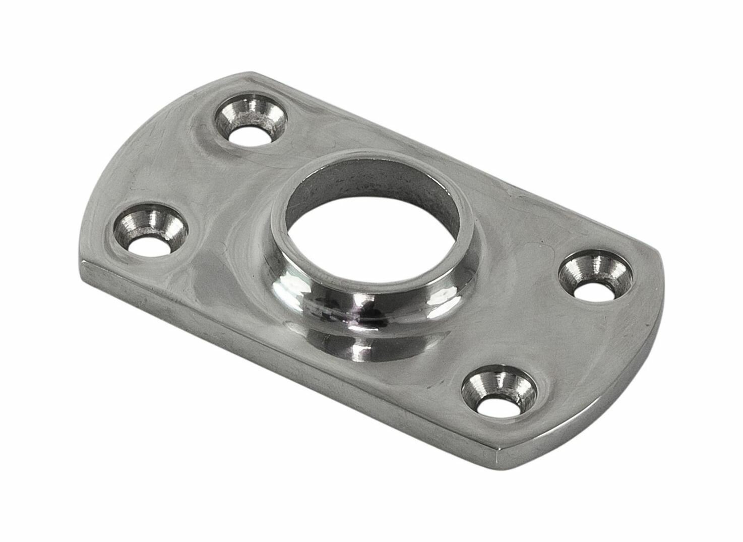 Основание стойки леера 7/8(22 мм), 90 град, прямоугольное под сварку