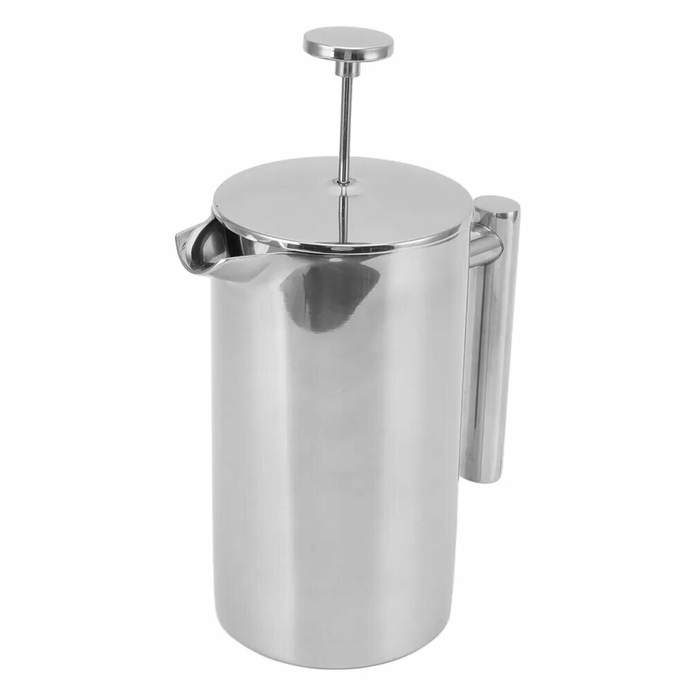 Кофейник French Press из нержавеющей стали, для заваривания кофе, термостойкий — фото 1