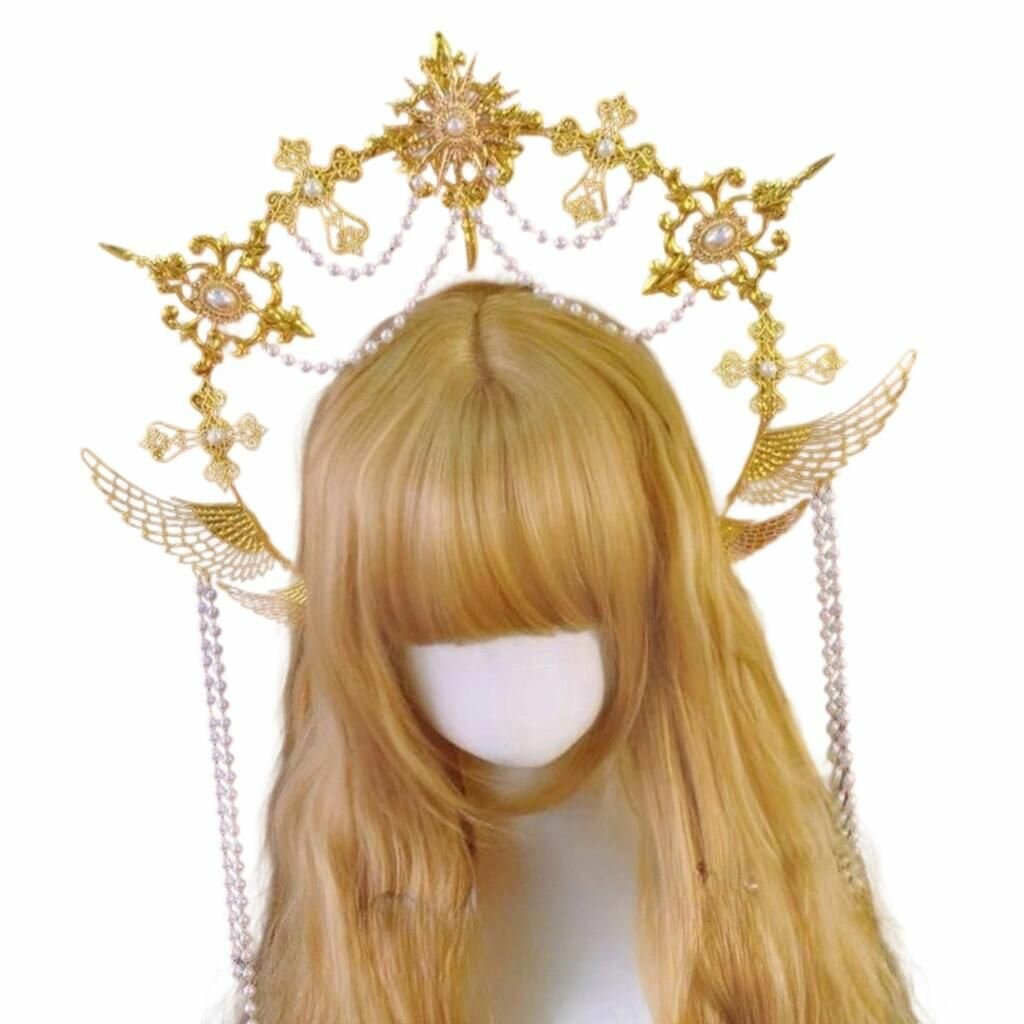 Головной убор Богинь, Нимбы, Короны, Повязка на Голову для костюма Мэри на Хэллоуин