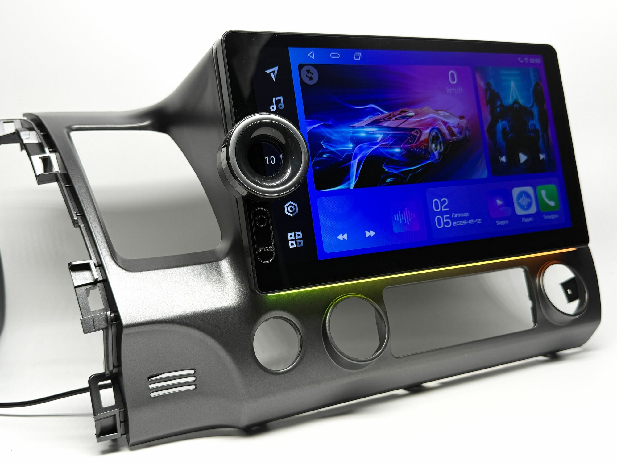 Магнитола 8-core 4/64 ГБ Honda Civic 4d 10 дюймов 2006-2011 RGB-подсветкой и крутилкой