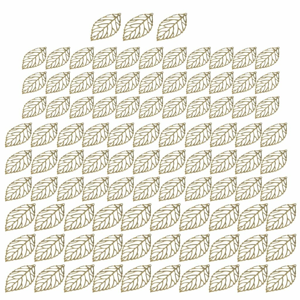 Упаковка из 100 Металлических Филигранных Листовых Соединителей Металлические Поделки Украшения Подарочная Упаковка Украшения Железные Поделки Листья