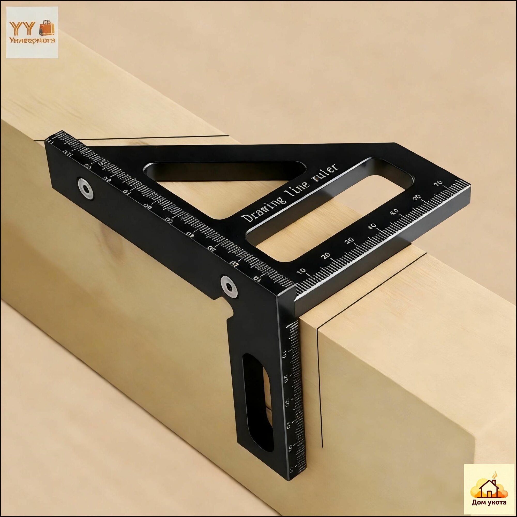 Угольник свенсона + треугольник точная разметка 90/45