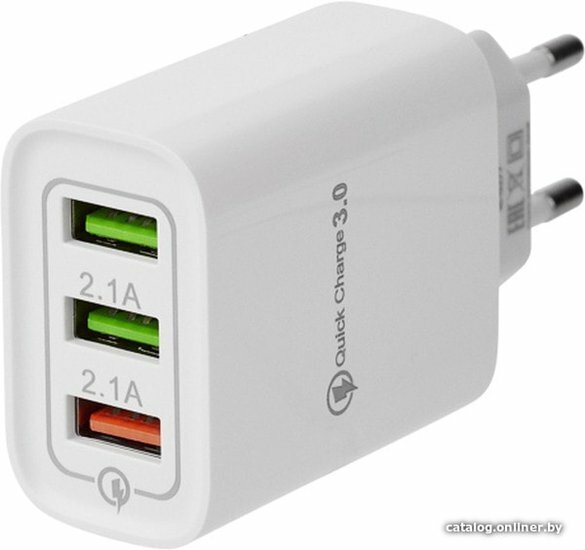 Зарядное устройство Rexant для телефона 16-0277 3 x USB белое