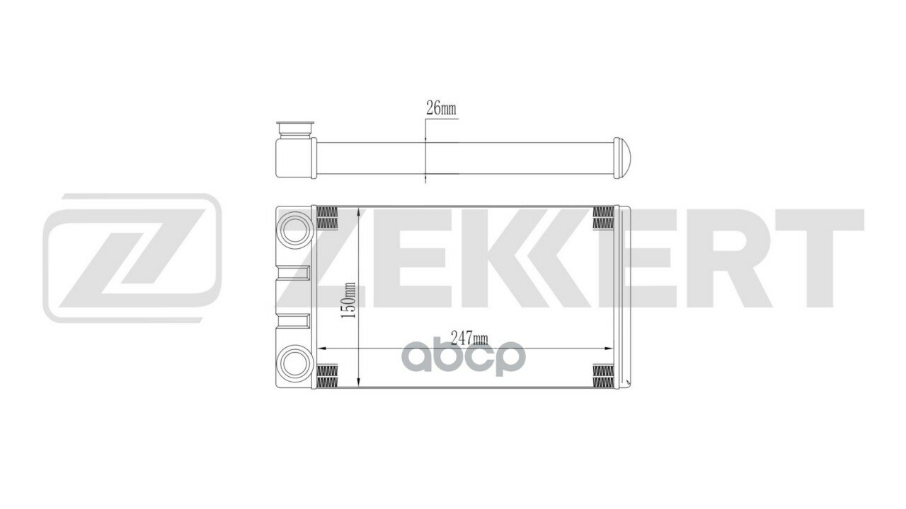 Радиатор отопителя Uaz Patriot 16- Zekkert арт. mk-5173