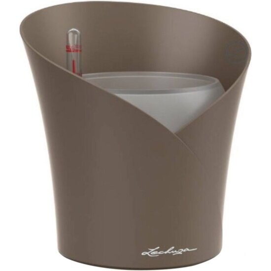 Lechuza 13965 Кашпо Орхидея Серо-Коричневое матовое с системой автополива