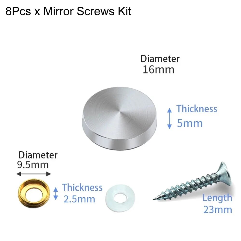 Зеркальные гвозди из нержавеющей стали 16/22/25 мм 16MM