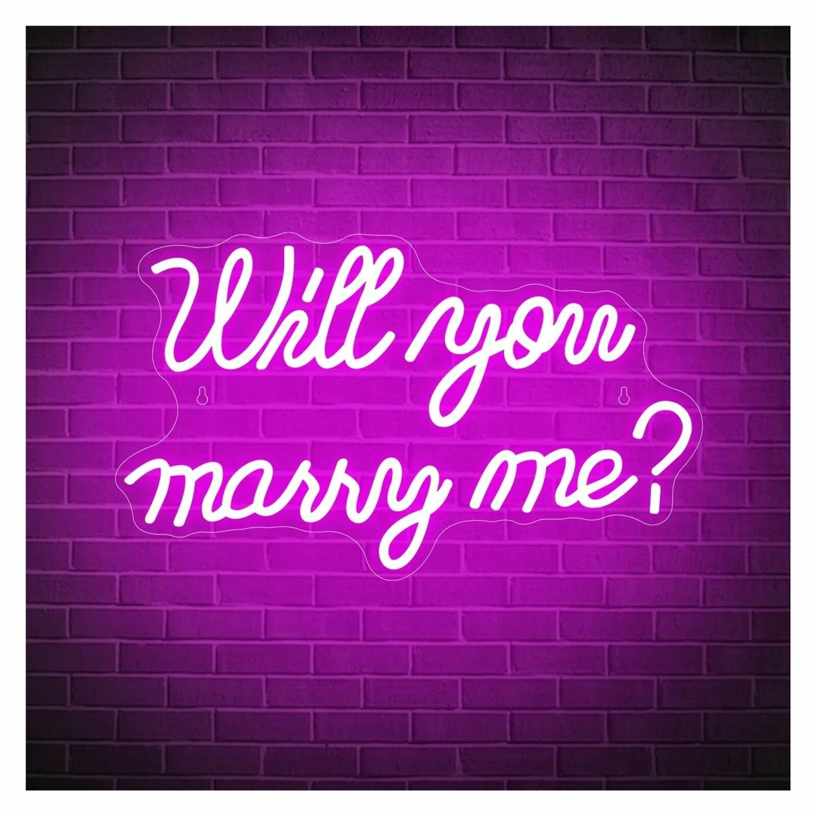 Will You Marry Me Декор Неоновой Вывески 42смx25см