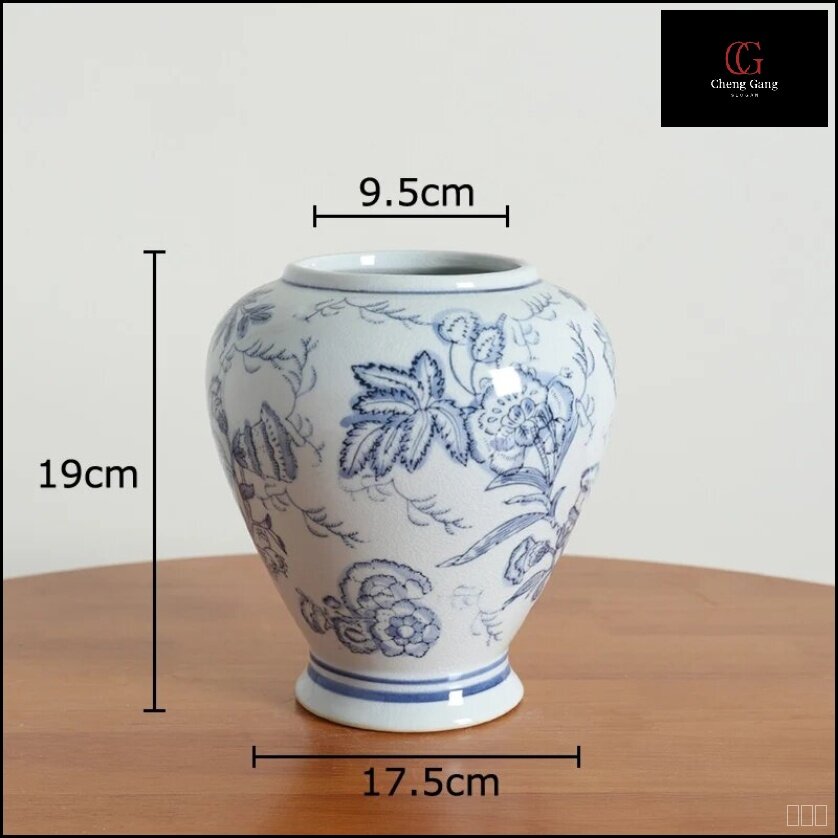 Blue and White Porcelain Vase Plant Pot Table Decoration Flowers Arrangement Multiple Styles Flower Vases Room Aesthetic Decor, I