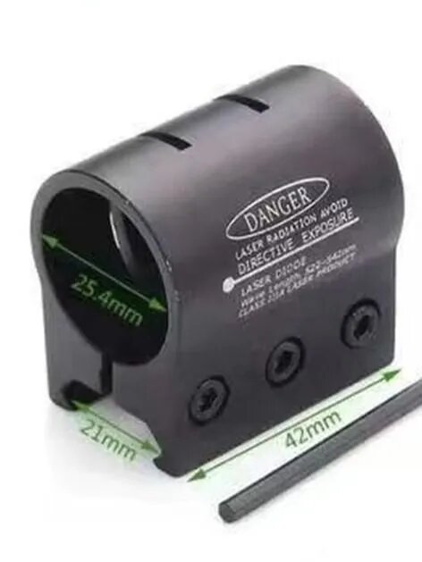 Кронштейн для лазерного целеуказателя, черный, крепление «ласточкин хвост», диаметр 25.4мм