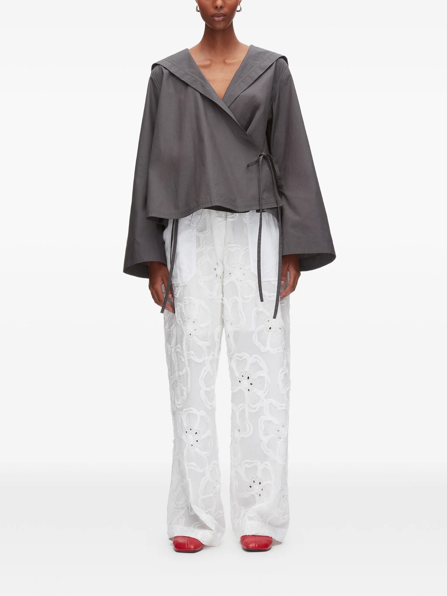 Блуза 3.1 Phillip Lim Wide collar tie blouse, размер 0 — фото 1