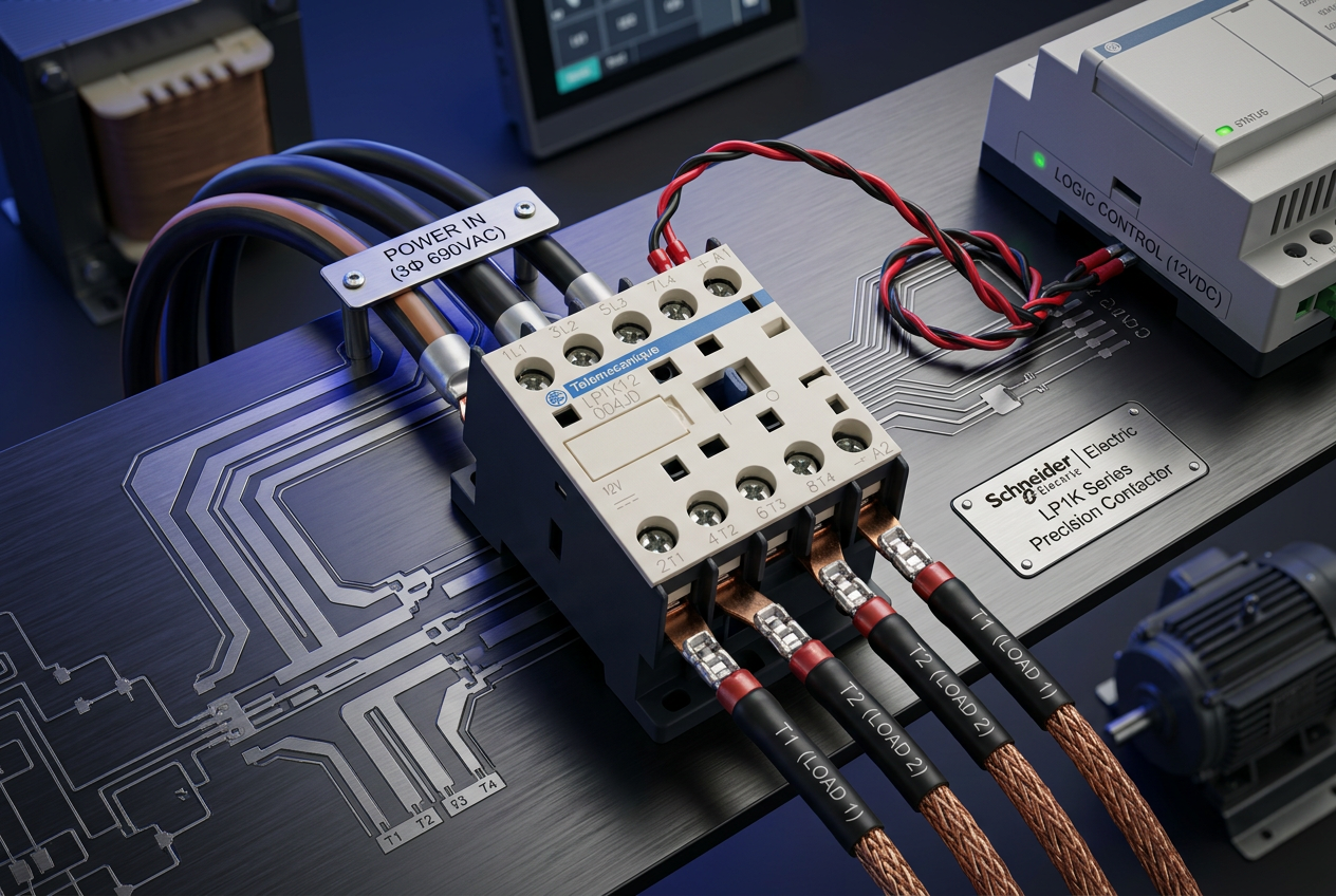 LP1K12004JD, Schneider Electric LP1K Series Contactor, 12 V dc Coil, 4-Pole, 20 A, 4NO, 690 V ac, Контактор