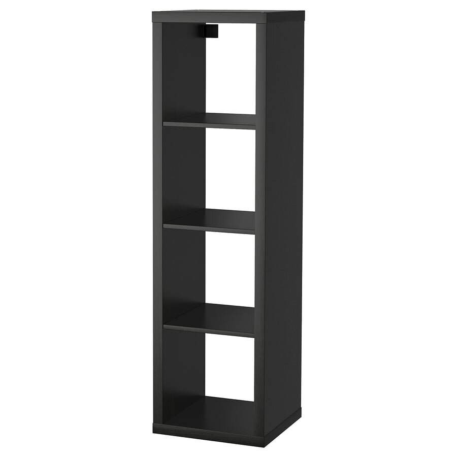 Книжный стеллаж 4 полки IKEA KALLAX цвет темно-коричневый 42x147 см 402.758.46