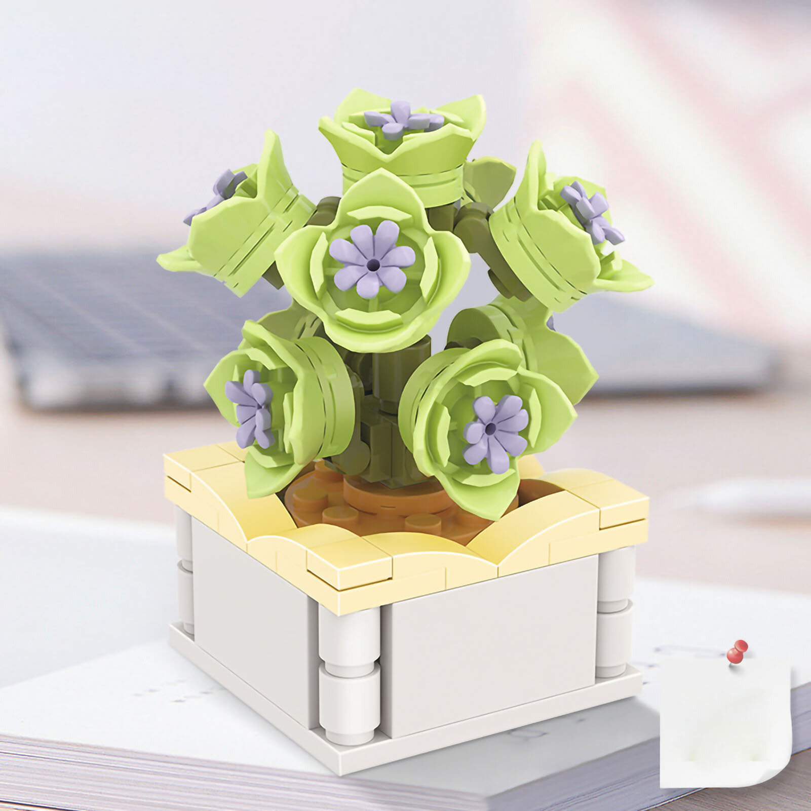 Набор для создания бонсай Строительные блоки растений : DIY цветы из пластика, ботаническая коллекци