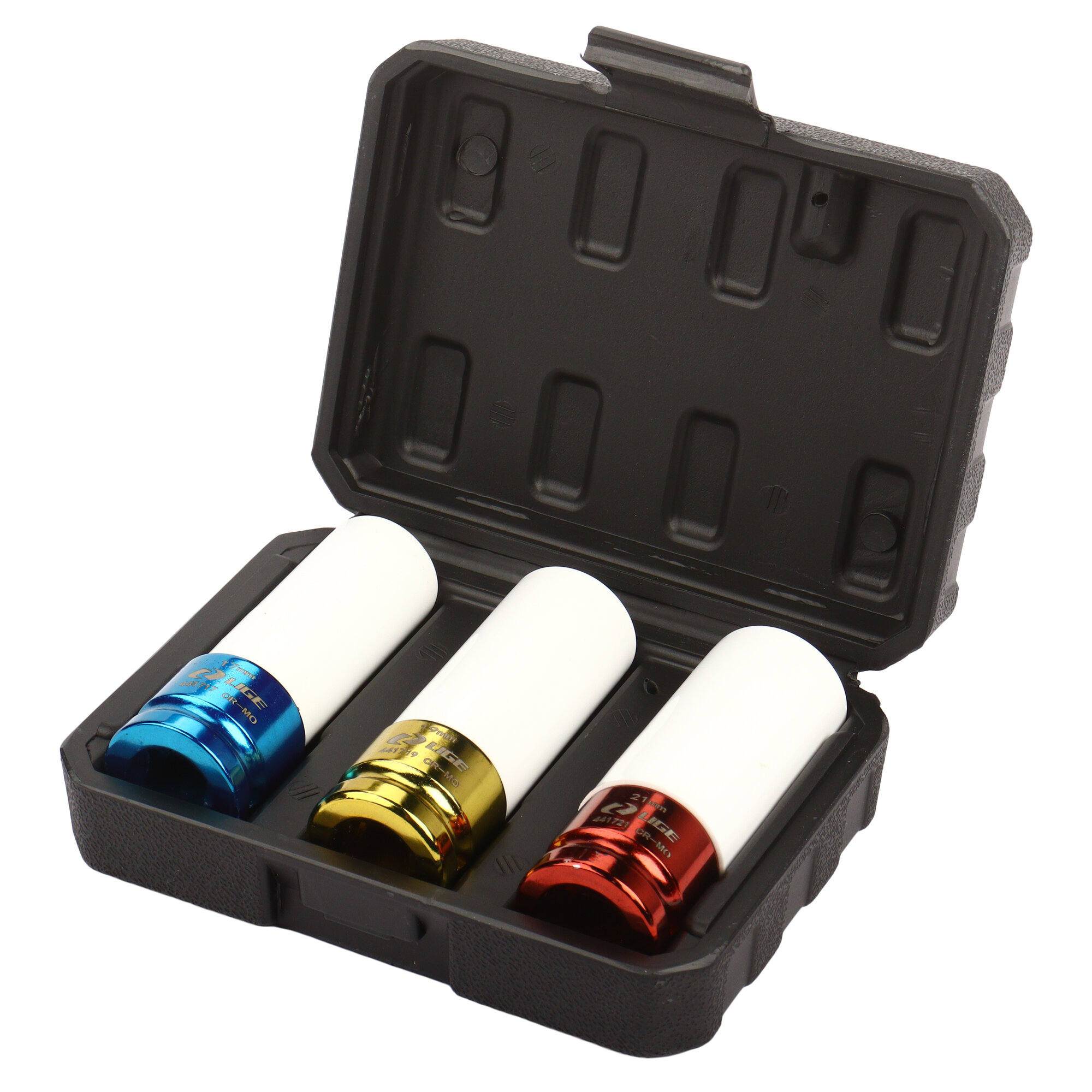 Набор головок ударных для литых дисков в защитном кожухе 1/2" 3пр.(17,19,21мм), L-85мм в кейсе LG-S4017 LIGE