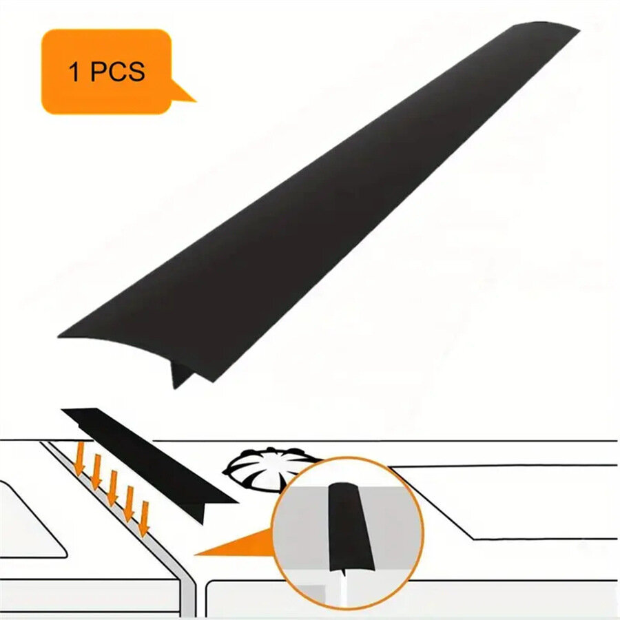 2 шт, 53 см, уплотнитель зазора между плитой и столешницей，чёрный