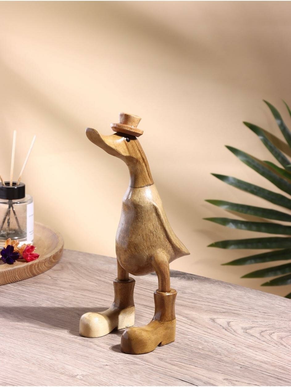 Сувенир Сима-ленд «Утка в шляпке», дерево, серия Indonesian style, 27см