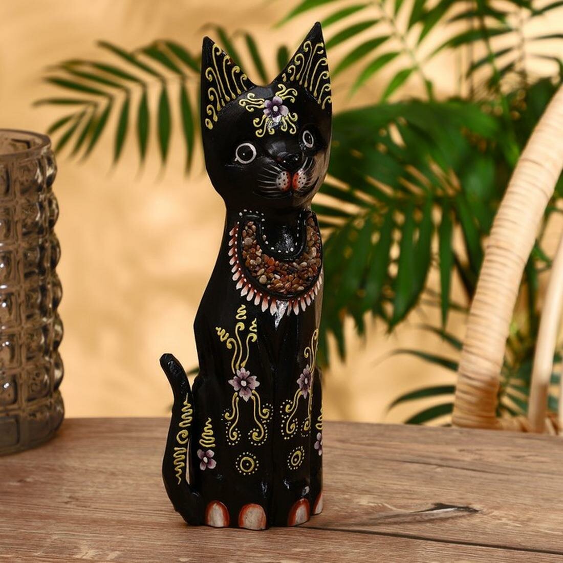 Сувенир Сима-ленд «Кошка», дерево албезия, ручная работа, 30 см