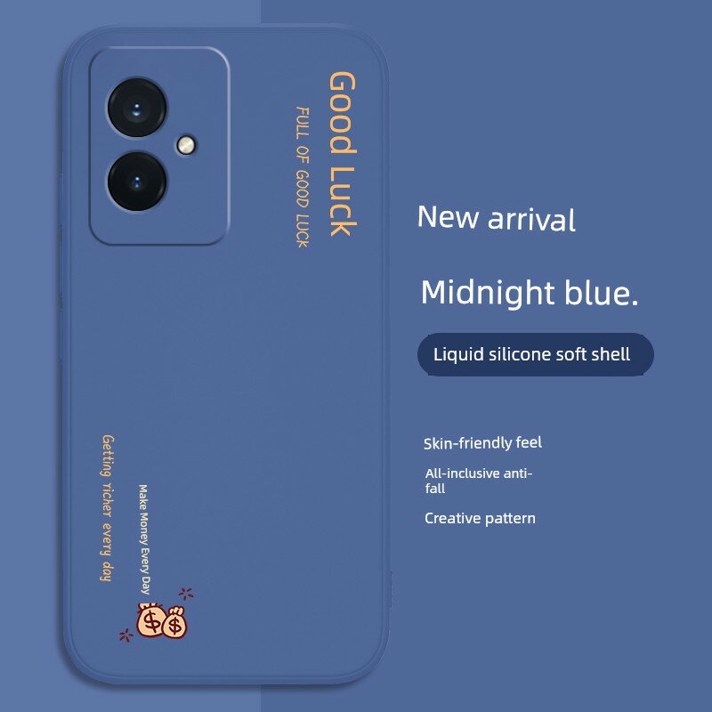 Прочная силиконовая чехол для Honor 100, Ночной синий с антицарапающим покрытием