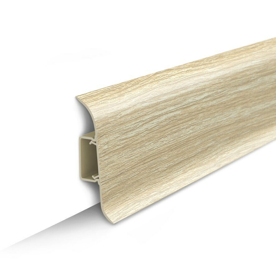 Пластиковый плинтус Идеал Classic 55 мм Дуб европейский 218, 1 шт.