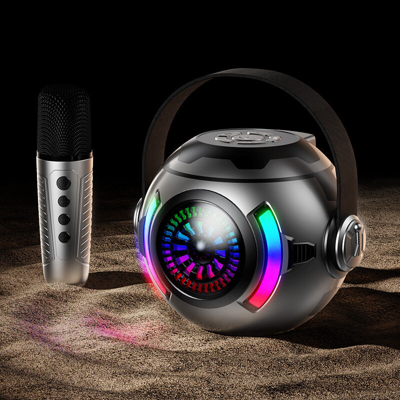 Шаровой микрофон KM-V33, Bluetooth, встроенный динамик, караоке