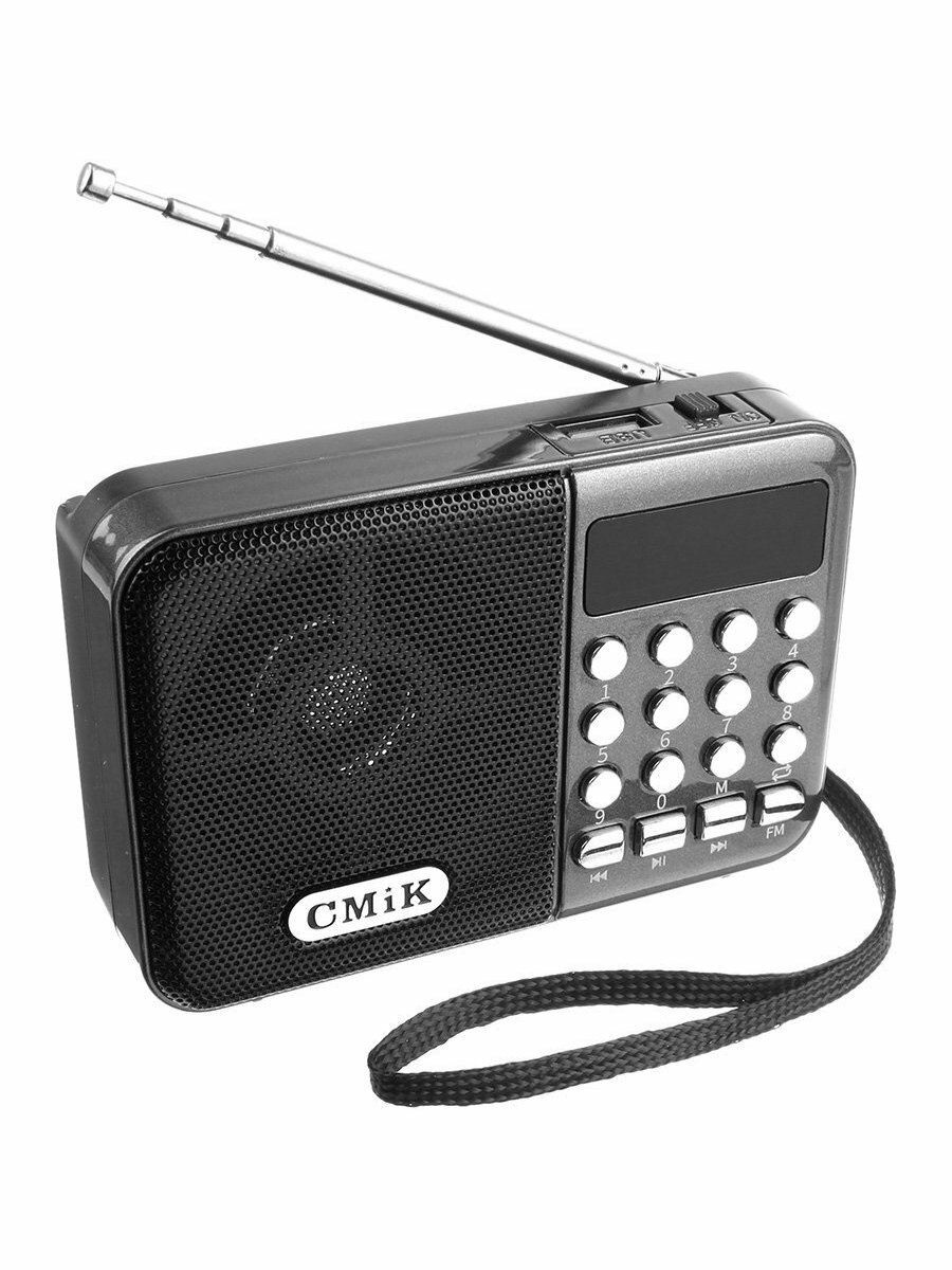 Радиоприемник MK-066U Cmik USB/microSD bluetooth аккумулятор 18650, серый