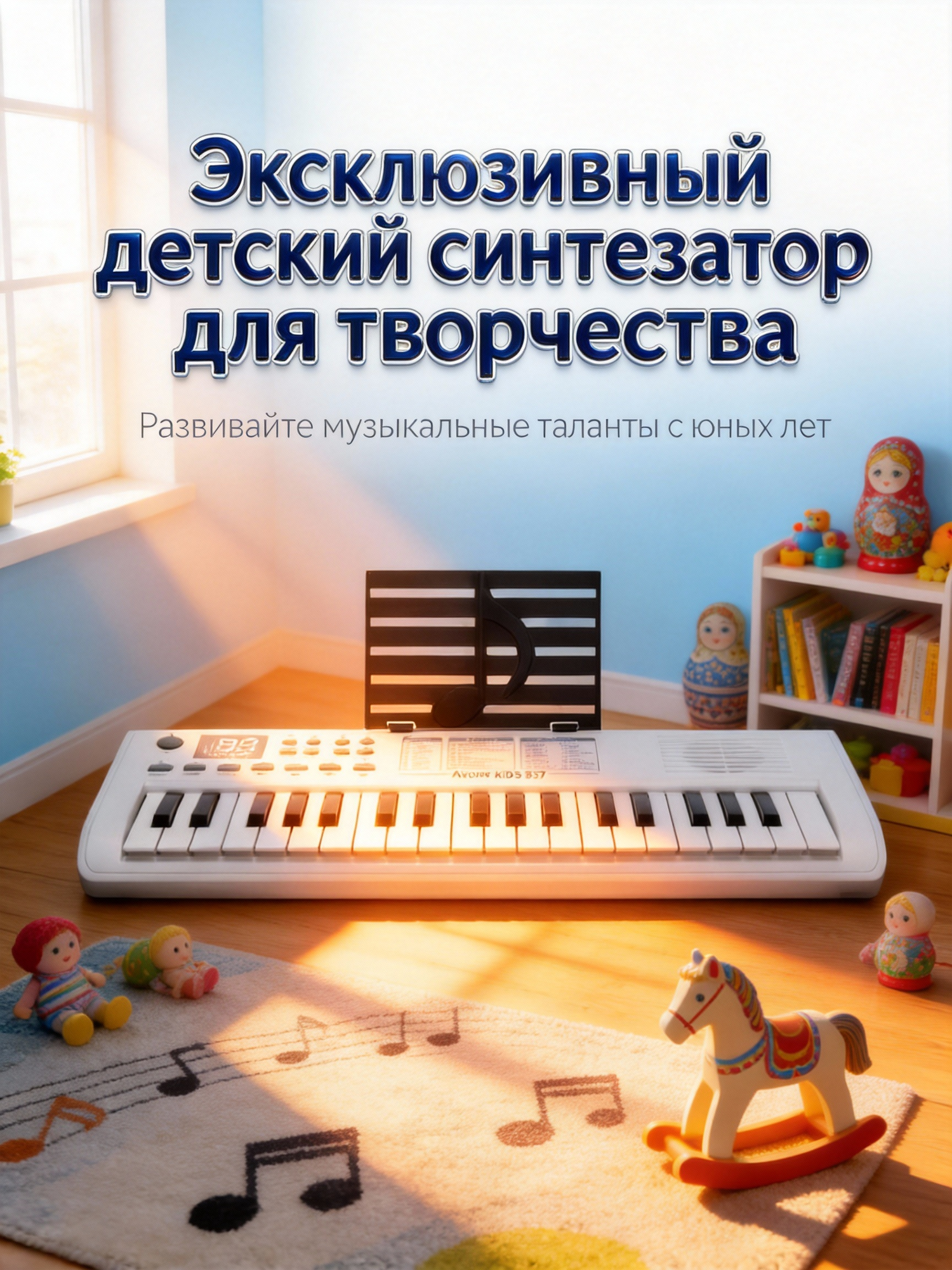 Эксклюзивный детский синтезатор для творчества, развивающая музыкальная игрушка для игры и обучения