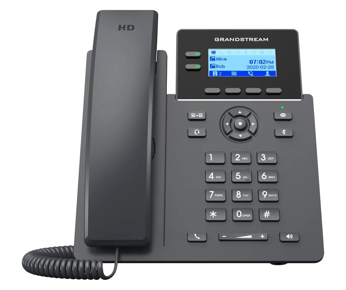 IP телефон Grandstream GRP2602W, 2 SIP-линии, 4 SIP-аккаунта, PoE, Wi-Fi, б/п в комплекте