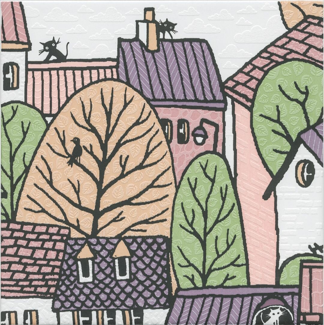 Керамическая плитка KERAMA MARAZZI OS/A222/5009 Декор Городок 1 матовый 20x20x6,9 Цена за 1/шт