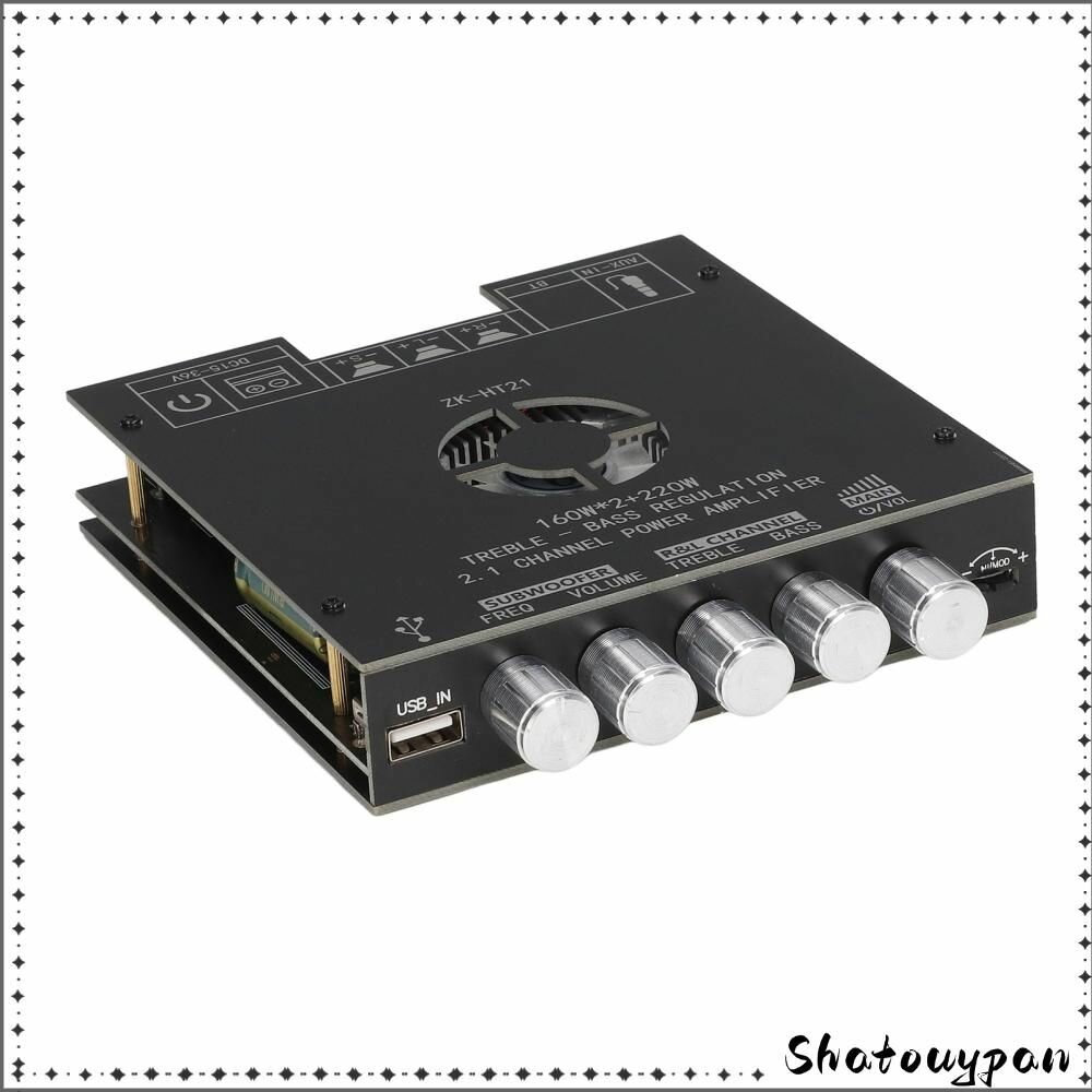 Усилитель для сабвуфера, ZK HT21, HiFi, 2.1 канала, для музыки и кино