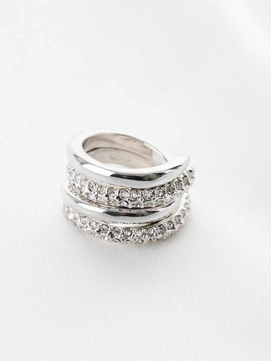 Кольцо помолвочное, фианит, кристалл