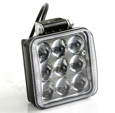 Фара светодиодная (квадратная) 27W 104х104х60 4D EPISTAR х9шт 10 30V (YADA)
