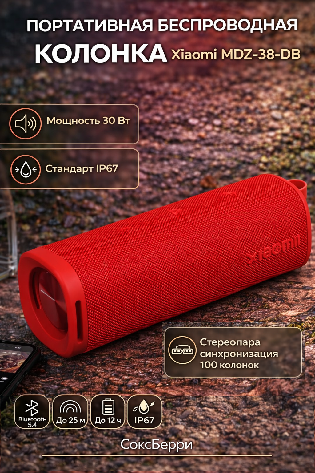 Xiaomi Колонка Xiaomi Sound Outdoor 30W Red MDZ-38-DB Global