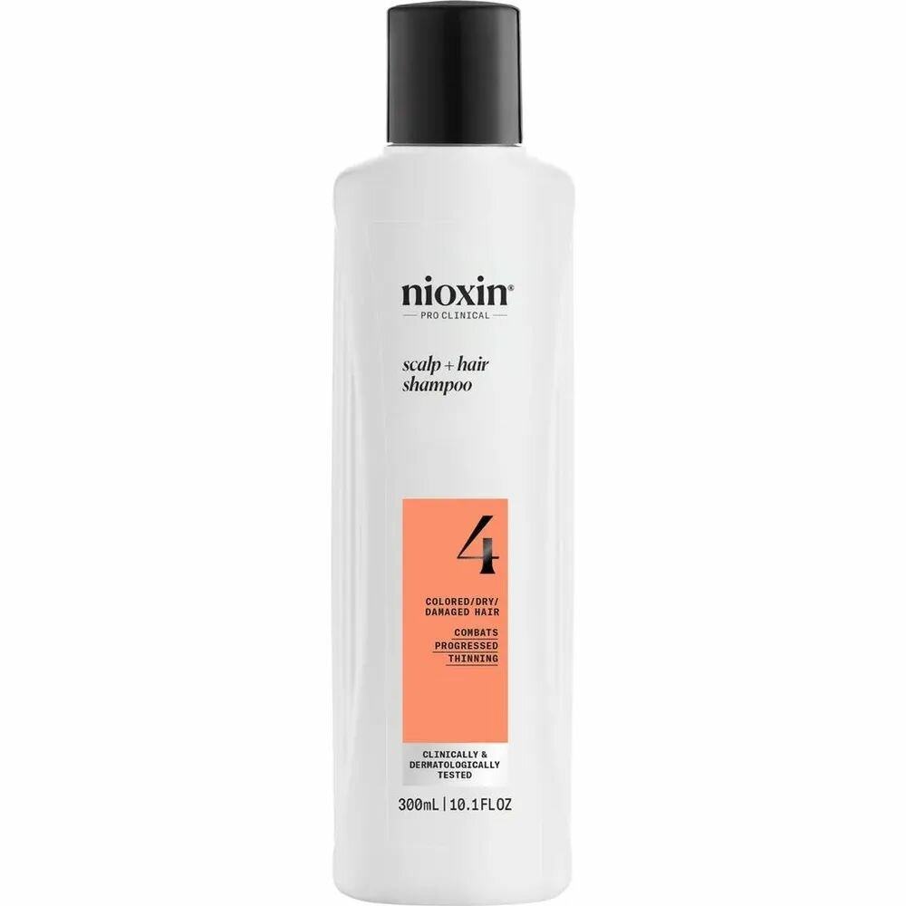 Nioxin - System 4 Scalp + Hair Shampoo Шампунь для окрашенных и редеющих волос 300 мл