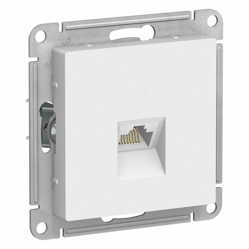 Розетка компьютерная RJ45 AtlasDesign кат. 5e (белый)SE ATN000183