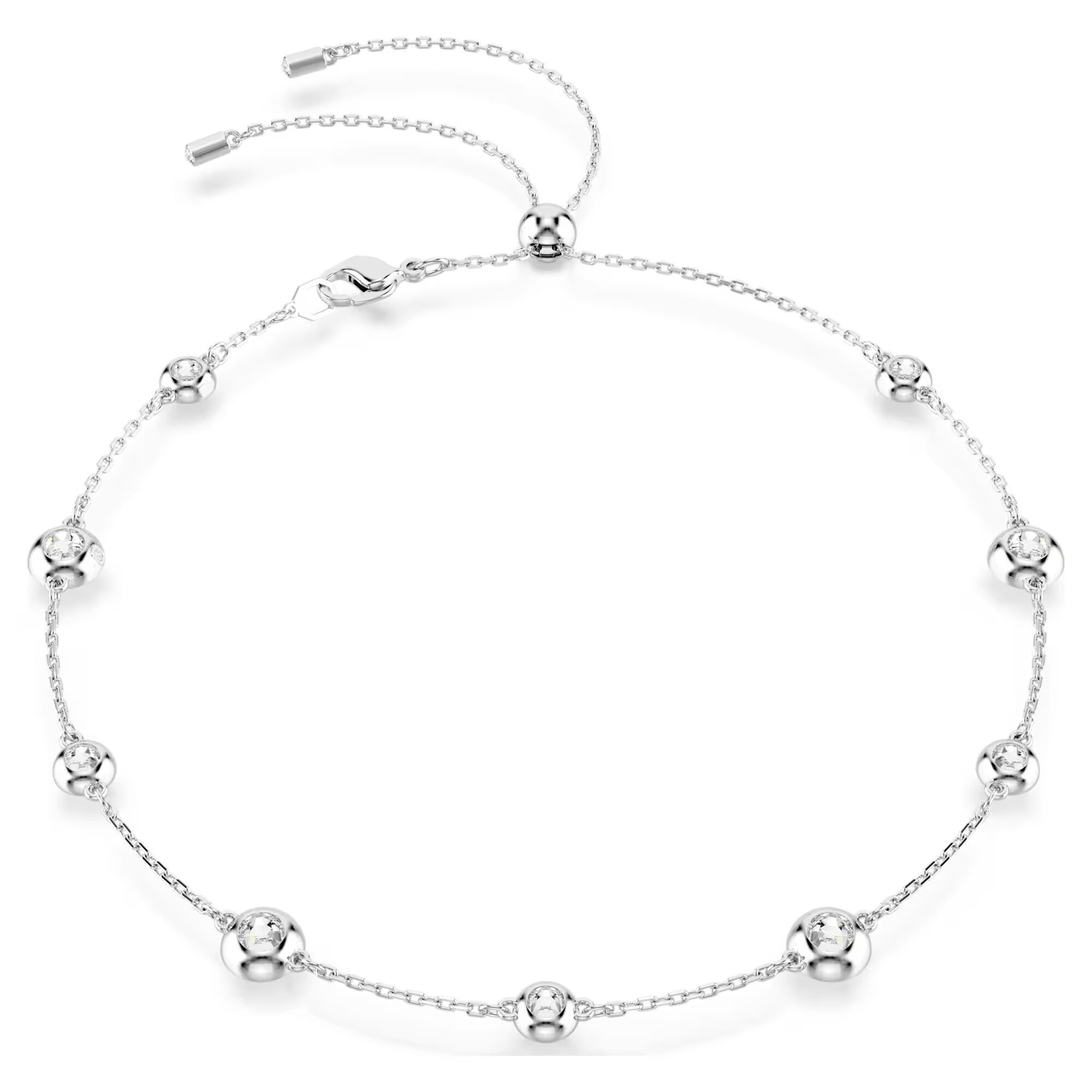 Колье SWAROVSKI, кристаллы Swarovski, длина 44 см, белый