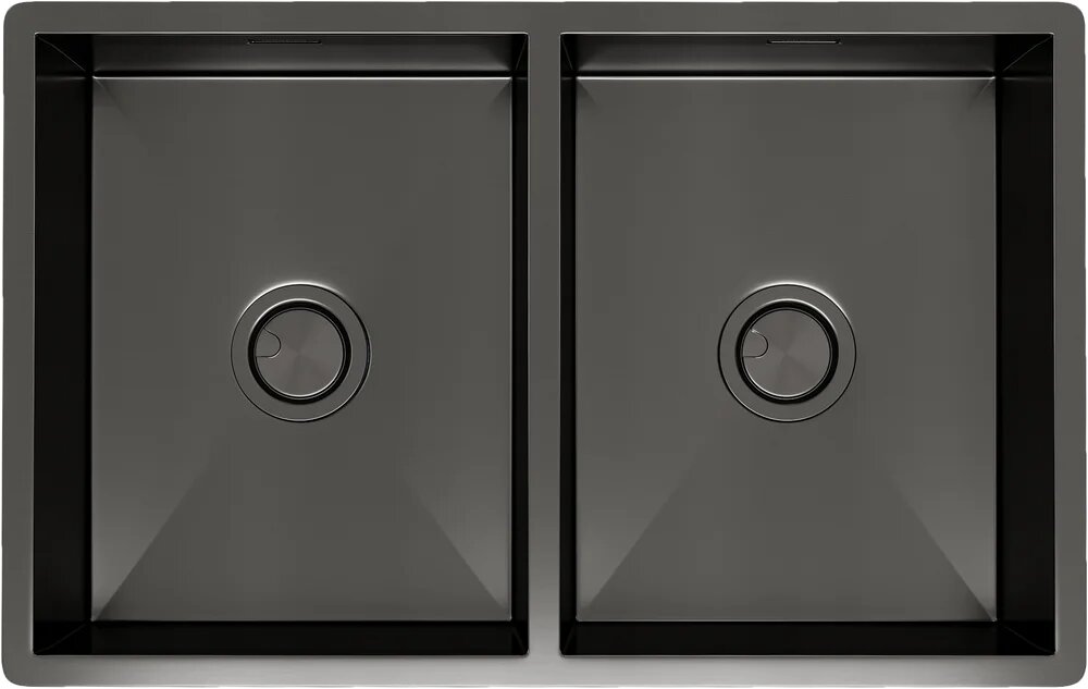 Мойка кухонная Reflexion Garda RX2170BL металлическая, 70x44, прямоугольная, мойка для кухни, врезная, под столешницу, матовая