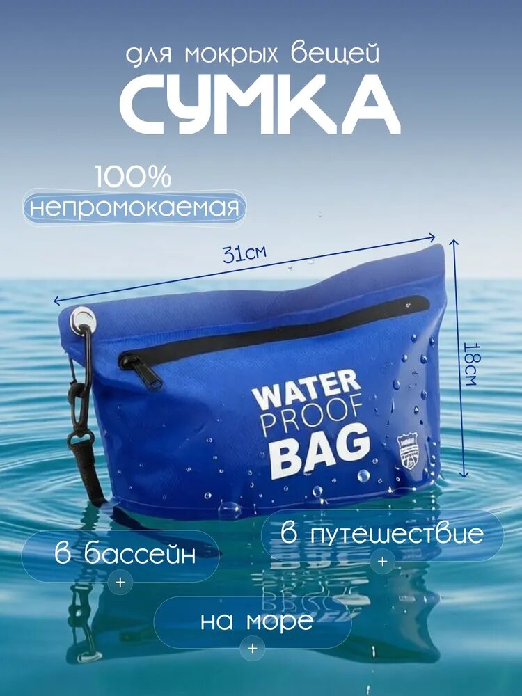 Сумка для мокрых вещей, косметичка для бассейна SwimTraining Water Proff