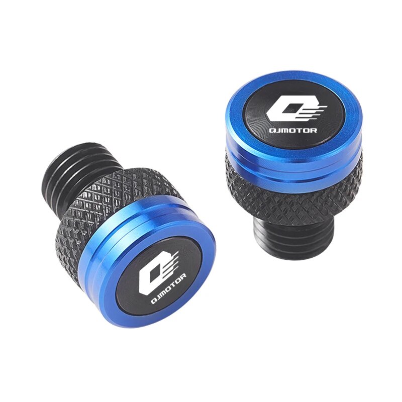 Заглушки для зеркал мото QJMOTOR, синий, M10x1.25