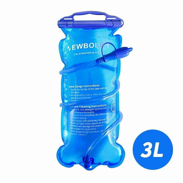 NEWBOLER Гидратор из PEVA 1Л/1,5Л/2Л/3Л для бега Синий, Blue-3L