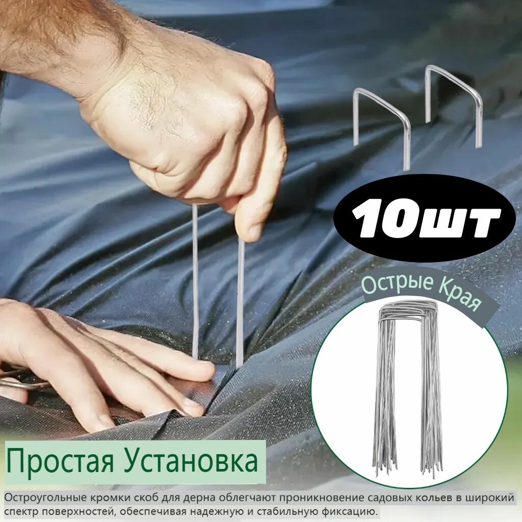 Гвоздь садовый100 х 40мм, Оцинкованная сталь, 10 шт
