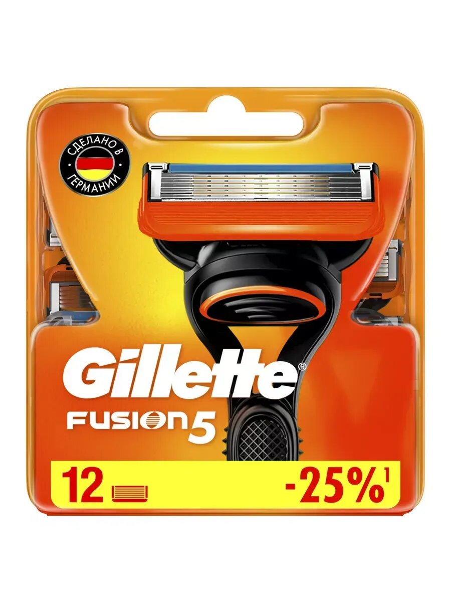 Кассеты для бритья сменные лезвия для бритвы Fusion 5 12 шт