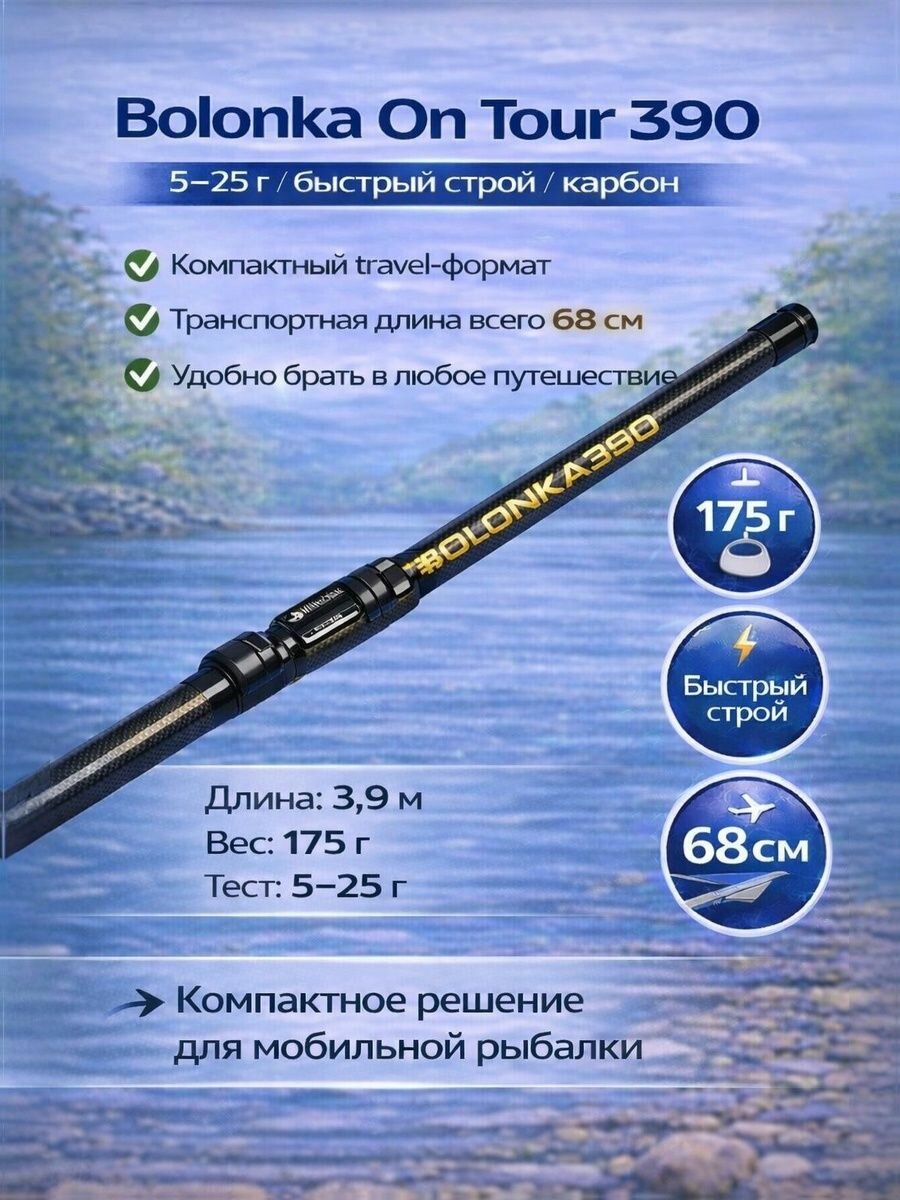 Болонское удилище SnastiZdraste Rod Bolonka On Tour 390 5-25g