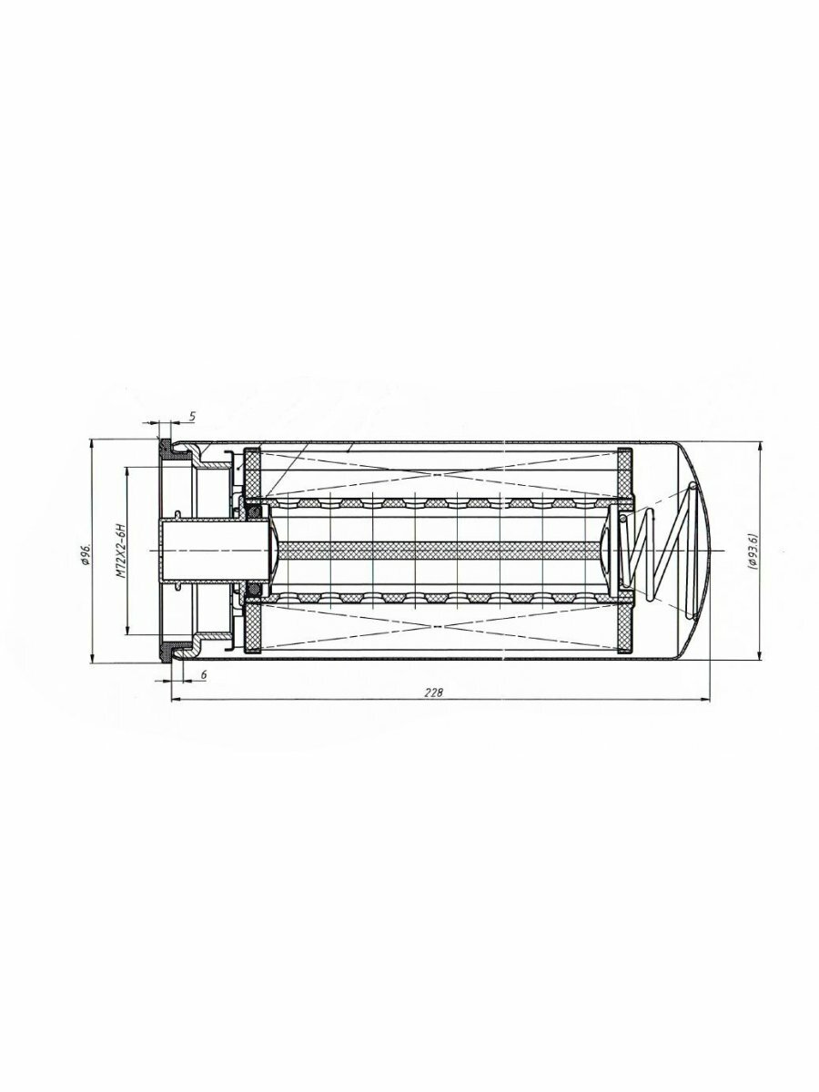 Фильтр для а/м Dongfeng DFH4180/4250 (14 ) 13.0D/13.5D Cummins ISZ13/ISZ14 E6 (тонкой очистки) (топл. диз.) (LFF 30307D) LUZAR — фото 1