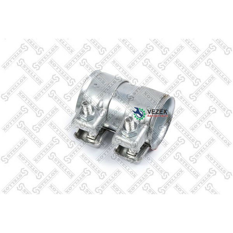 STELLOX 7550004SX двойной хомут глушителя! D50.5 L90\ Audi A4, Seat, Skoda Octavia, VW <06